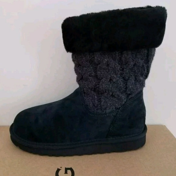UGG | Shoes | Nib Ugg Juniper Confetti Girls Cable Knit Boots | Poshmark